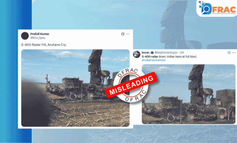 Viral image falsely claims destruction of Indian S-400 by Pakistan
